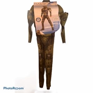 Halo | Costumes | Halo Master Chief Muscles 3d Jumpsuit Costume Kids ...
